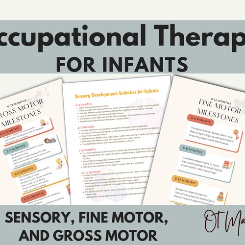 Occupational Therapy for Infants Fine and Gross Motor - Etsy