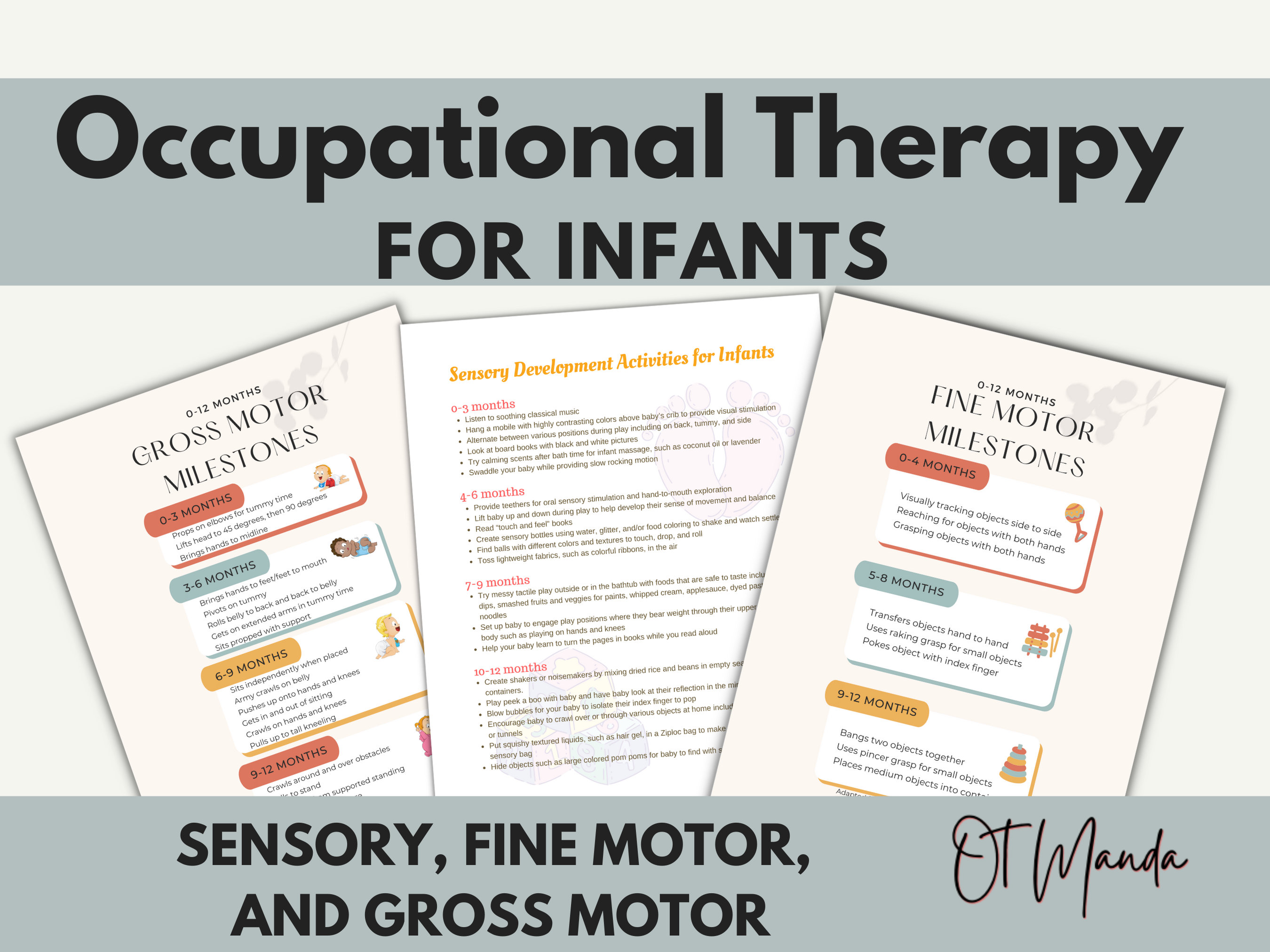 Occupational Therapy for Infants Fine and Gross Motor Milestones and ...