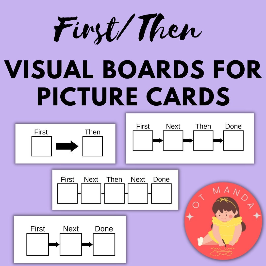 Visual Boards for Daily Routines and Tasks | Picture Card First Then ...