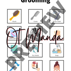 Grooming Picture Cards for Communication | Visual Schedule for Daily ...