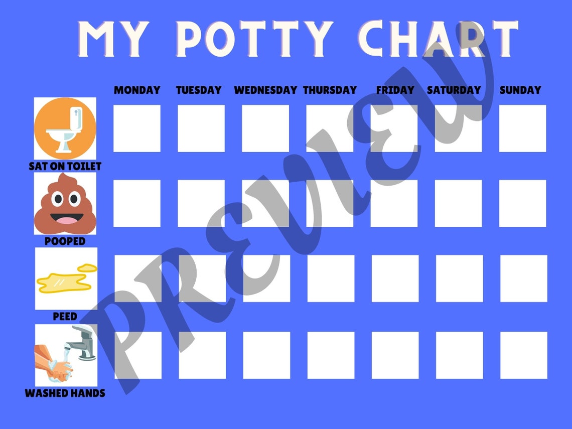 Potty Training Tracking Chart and Readiness Signs Handout ...