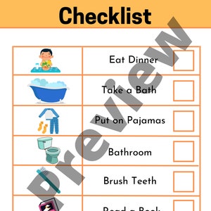 Kids Daily Routines Visual Schedule Checklist Occupational Therapy ADL ...