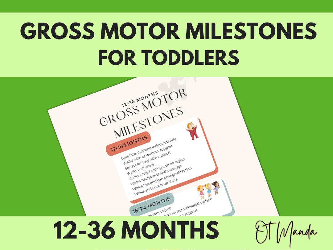 Toddler Gross Motor Developmental Milestones Parent Handouts Early ...