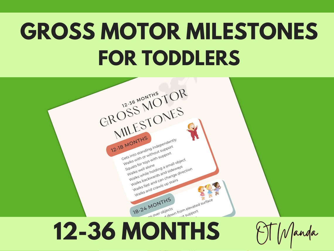 Toddler Gross Motor Developmental Milestones Parent Handouts Early ...