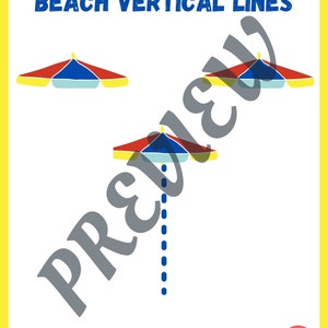 Beach Spring Break Pre Writing Strokes Activity for Occupational ...