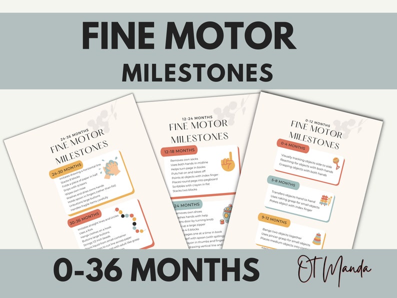 Infant and Toddler Fine Motor Developmental Milestones |0 to 36 Months ...