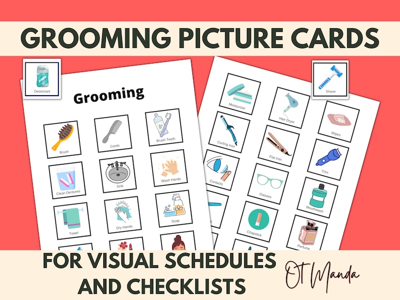 Grooming Picture Cards for Communication | Visual Schedule for Daily ...