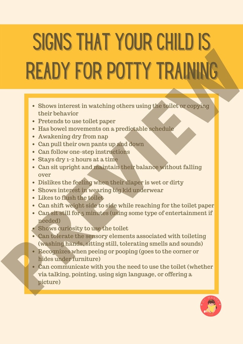 Potty Training Readiness | Signs That Your Child is Ready | Early ...