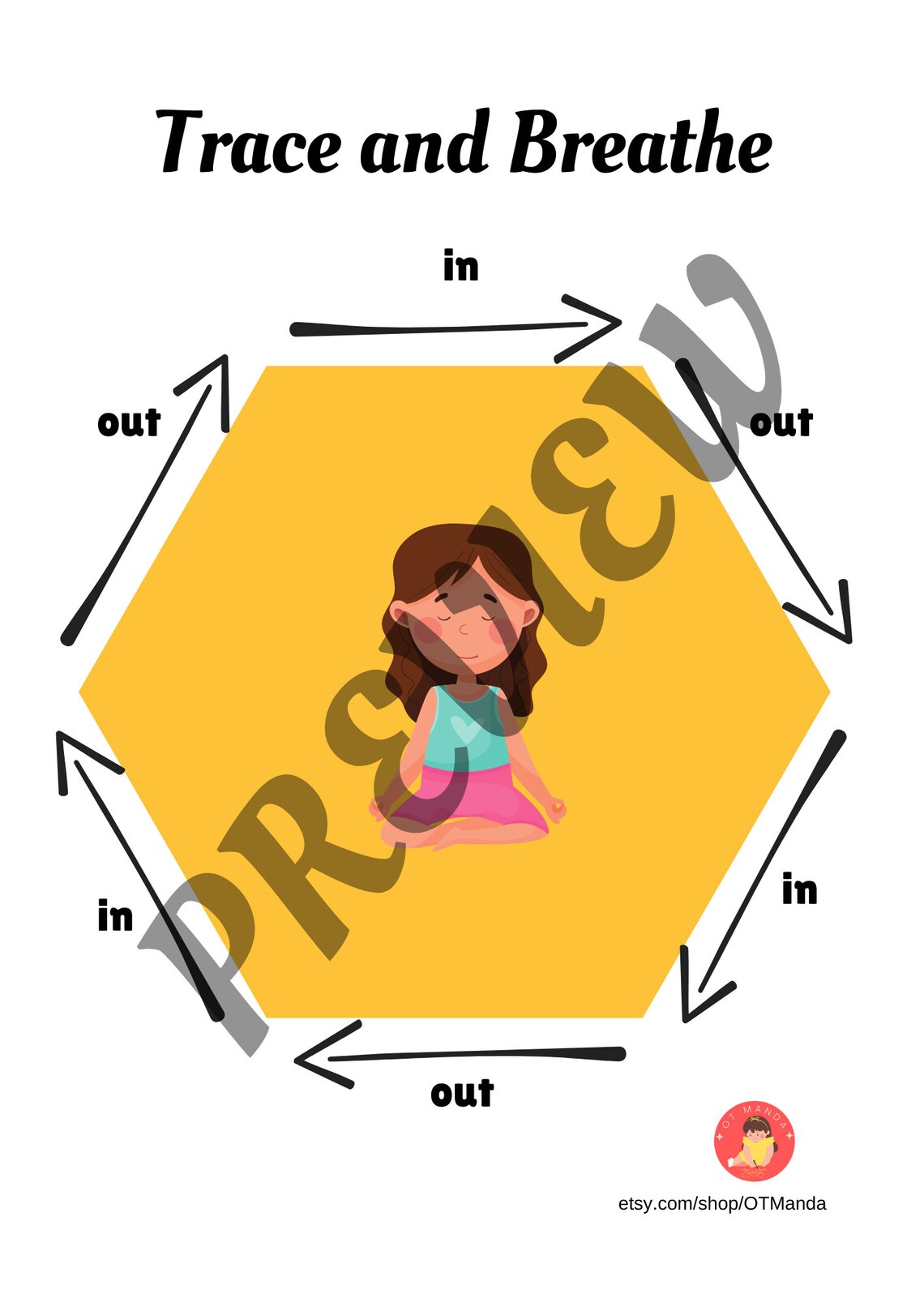 Self-regulation Trace and Breathe Printables for Toddlers and | Etsy