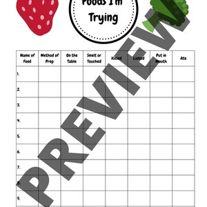 Food Inventory Tracking for Feeding Therapy | Occupational and Speech ...