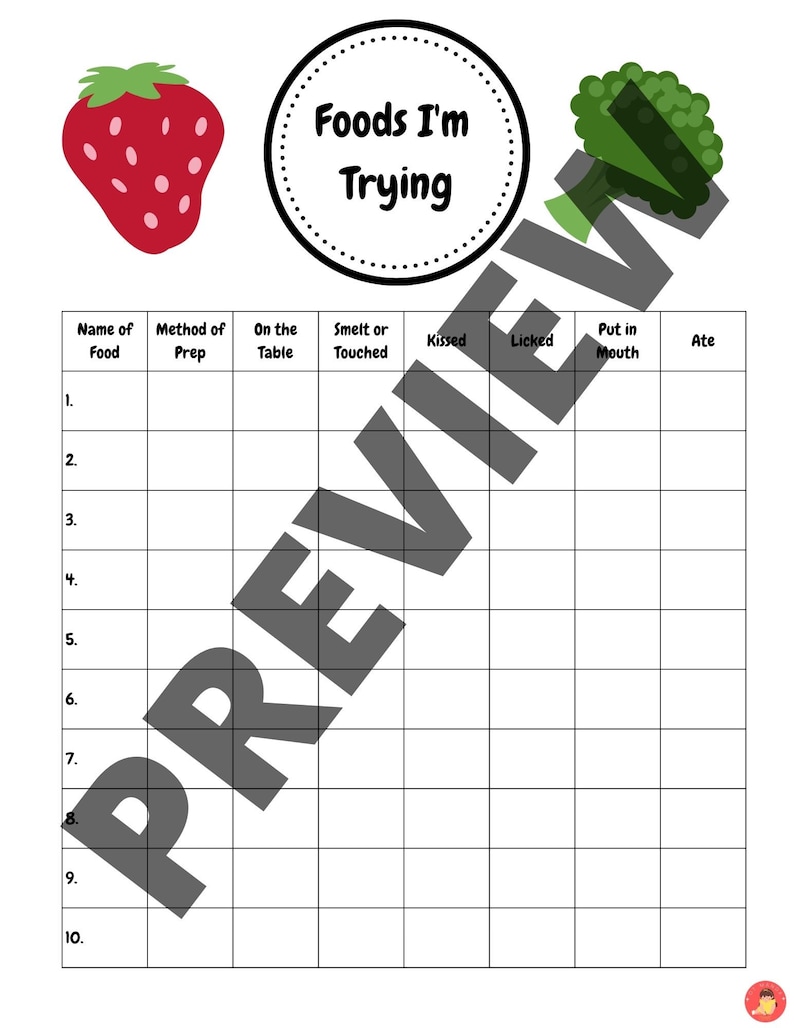 Food Inventory Tracking for Feeding Therapy | Occupational and Speech ...