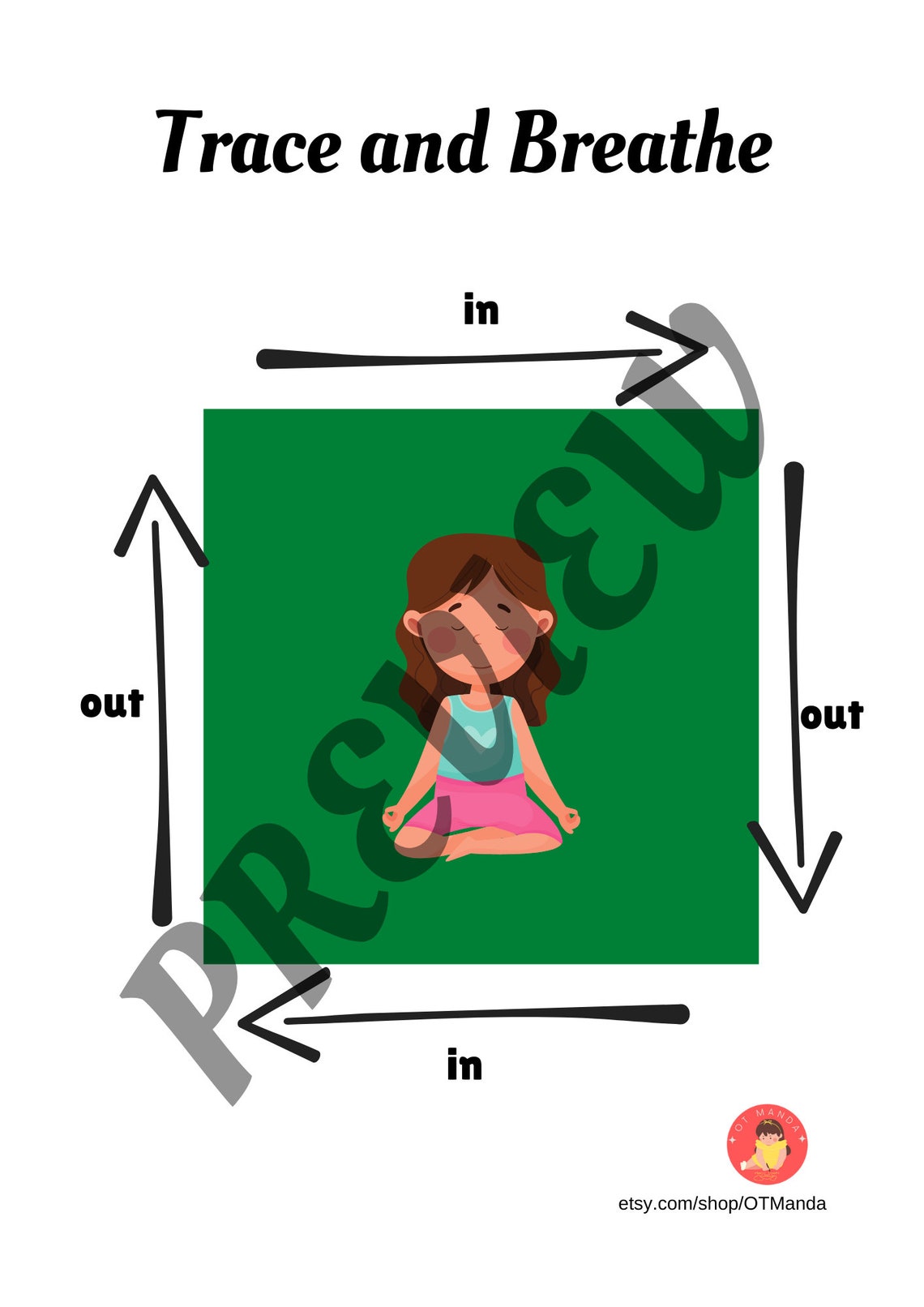 Self-regulation Trace and Breathe Printables for Toddlers and | Etsy