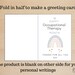 Occupational Therapy Month Folding Greeting Card for OT Appreciation ...