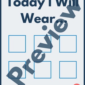 Daily Dressing Visual Board With Picture Cards | Today I Will Wear ...