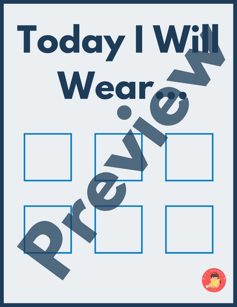 Daily Dressing Visual Board With Picture Cards | Today I Will Wear ...
