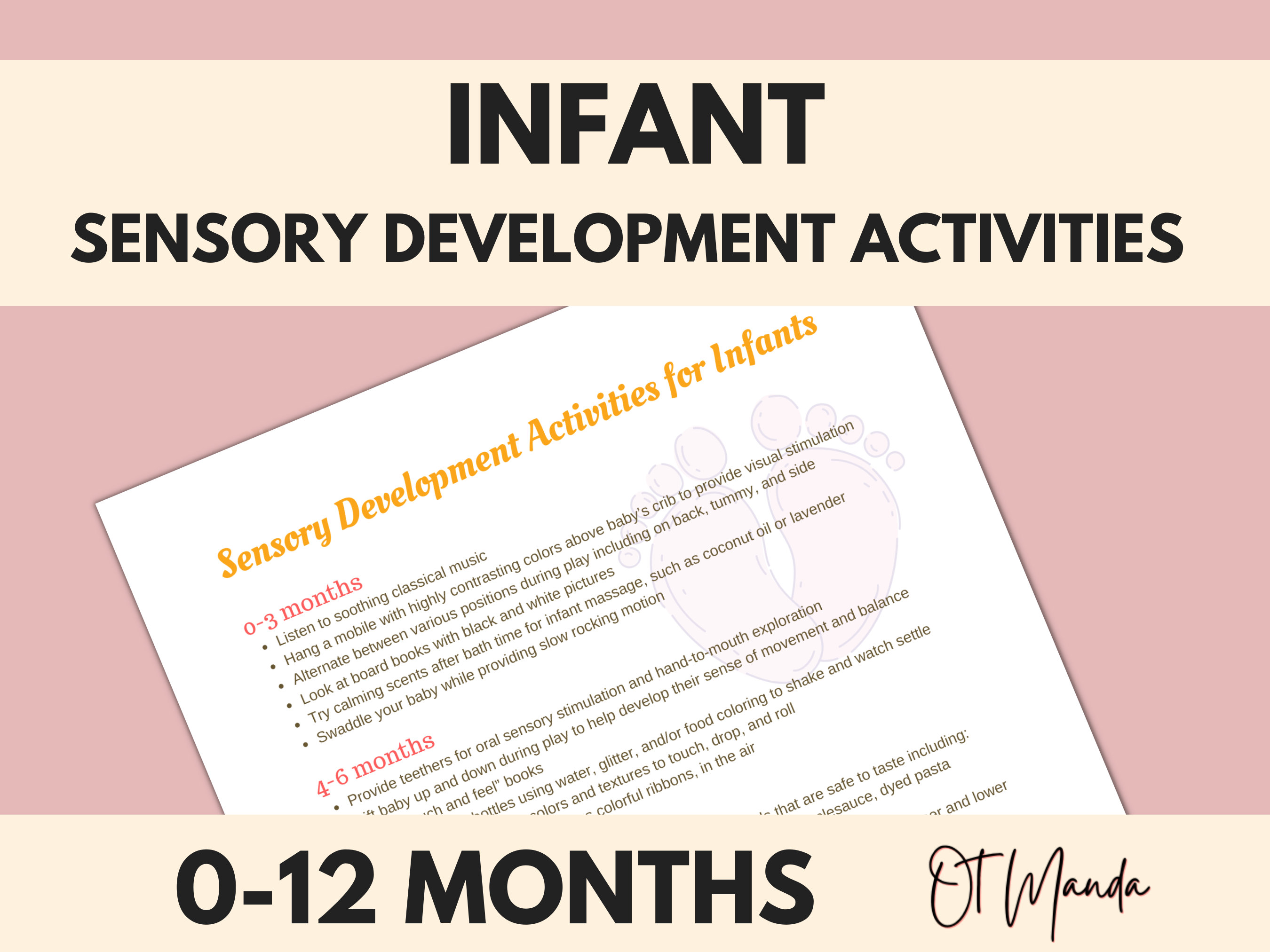Sensory Development Activities for Infants Handout | Occupational ...