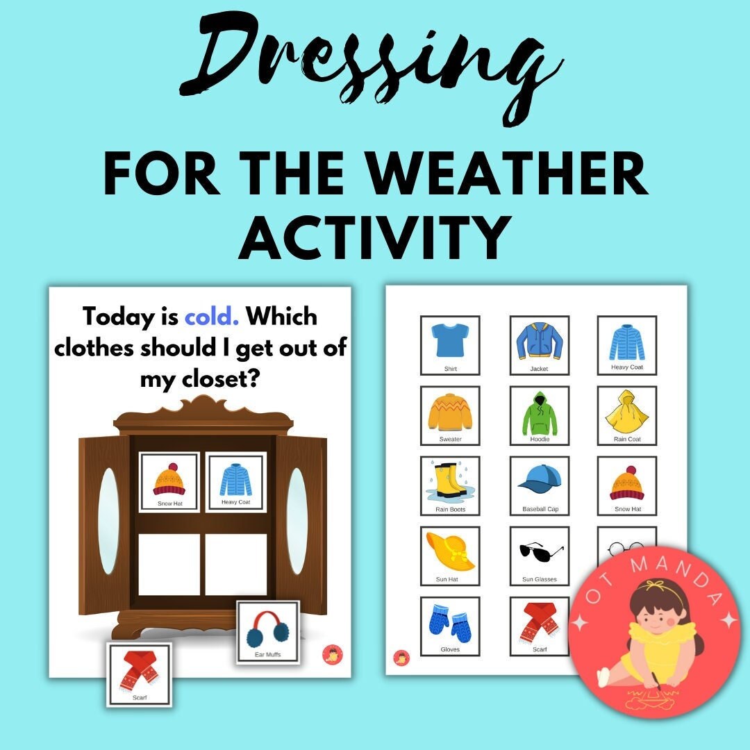 Dressing for the Weather Life Skills Activity With Clothing Picture ...