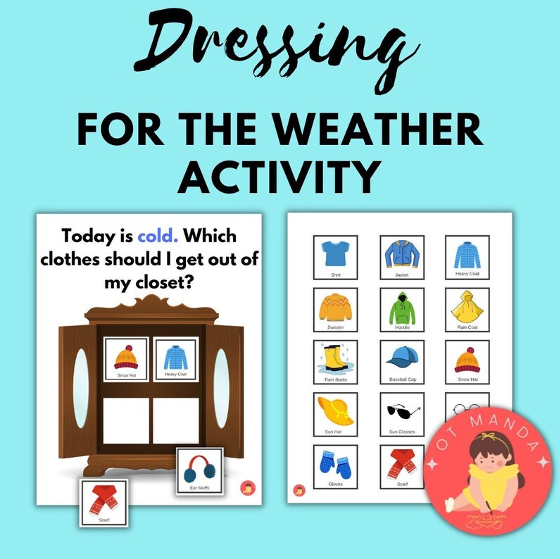 Dressing for the Weather Life Skills Activity With Clothing Picture ...