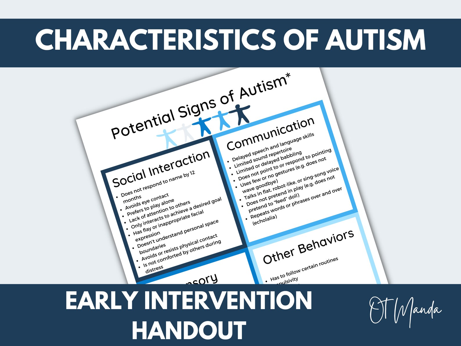 Signs of Autism Parent Handout for Early Intervention | ASD Red Flags ...