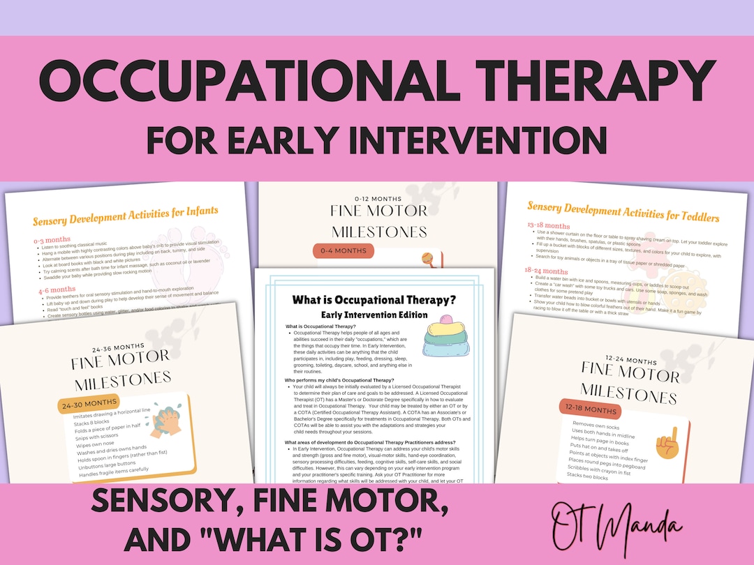 Early Intervention Occupational Therapy Bundle What is OT in EI Handout ...