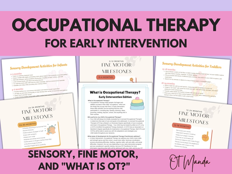 Early Intervention Occupational Therapy Bundle What is OT in EI Handout ...