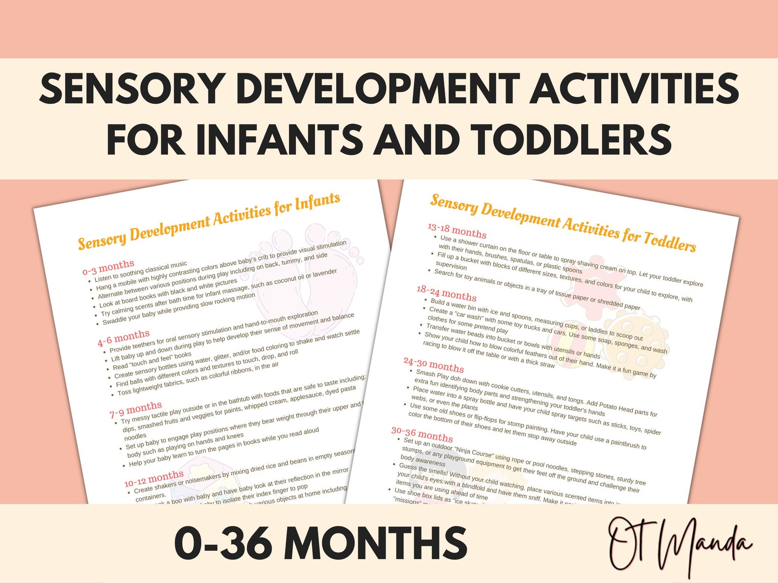 Sensory Development Activities For Infants And Toddlers Etsy Sensory Development Activities For Infants And Toddlers Etsy