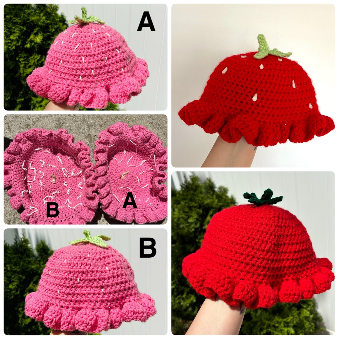 Sample Crochet Fruit Bucket Hats - Etsy
