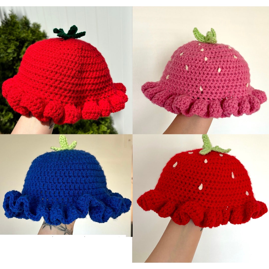 Crochet Fruit Bucket Hats MADE TO ORDER - Etsy