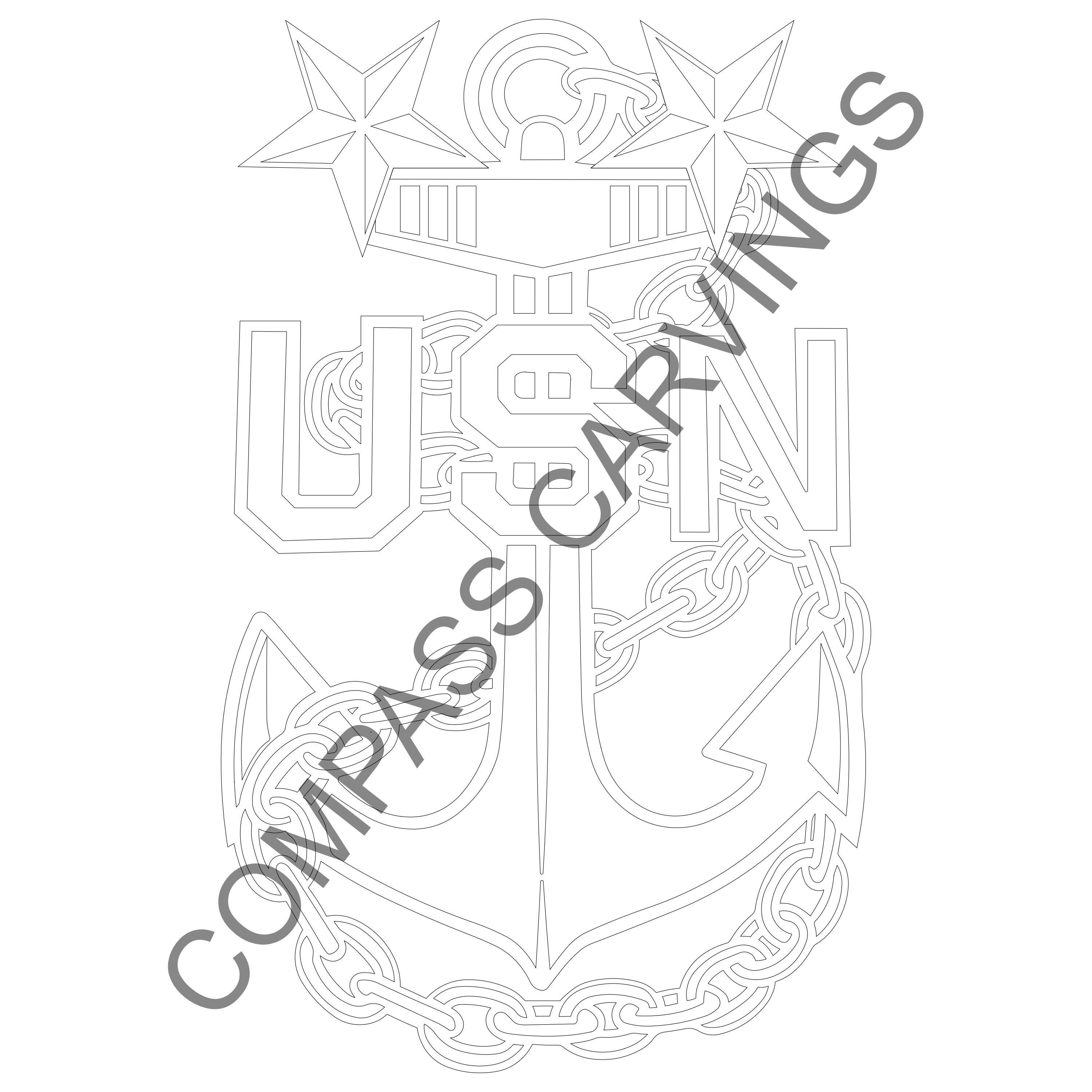 United States Navy Master Chief Petty Officer Rank Insignia Vector ...