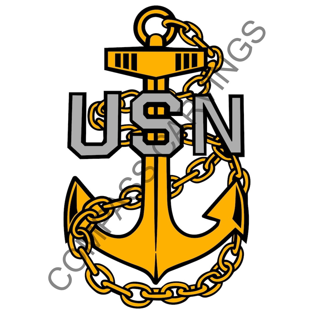 Chief Petty Officer Anchor Svg CPO Insignia Quality Dxf Digital ...
