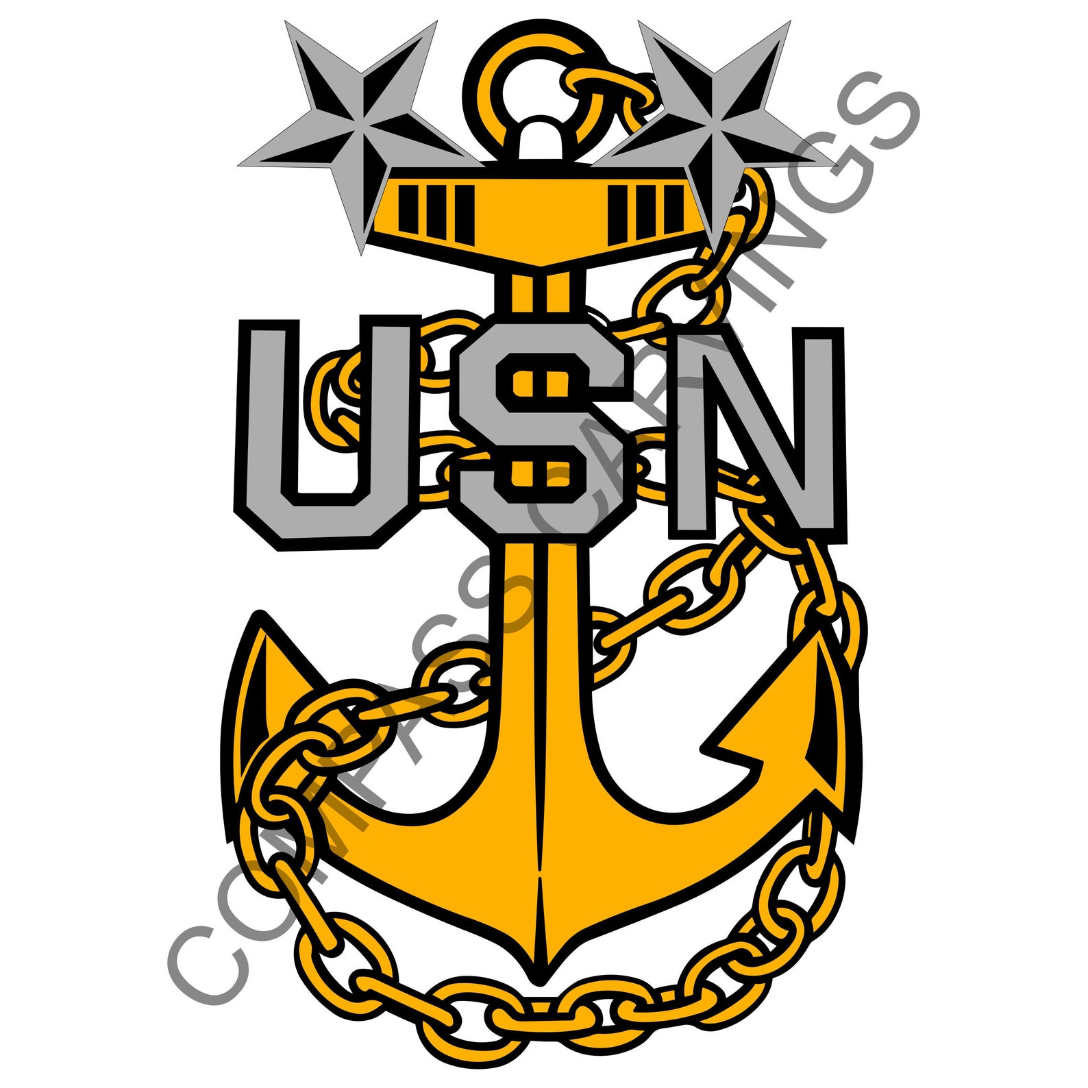 United States Navy Master Chief Petty Officer Rank Insignia Vector ...