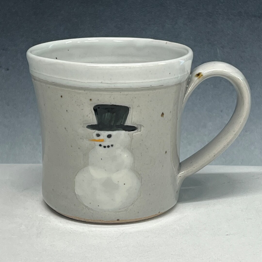 Snowman Mug, Stoneware Mug, Winter Mug, Ceramic Mug, Coffee Mug, Unique ...