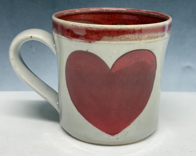Heart Mug, Stoneware Mug, Coffee Mug, Ceramics Mug, Unique Mug ...