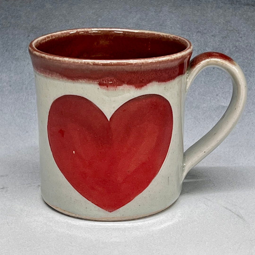 Heart Mug Stoneware Mug Coffee Mug Ceramics Mug Unique - Etsy