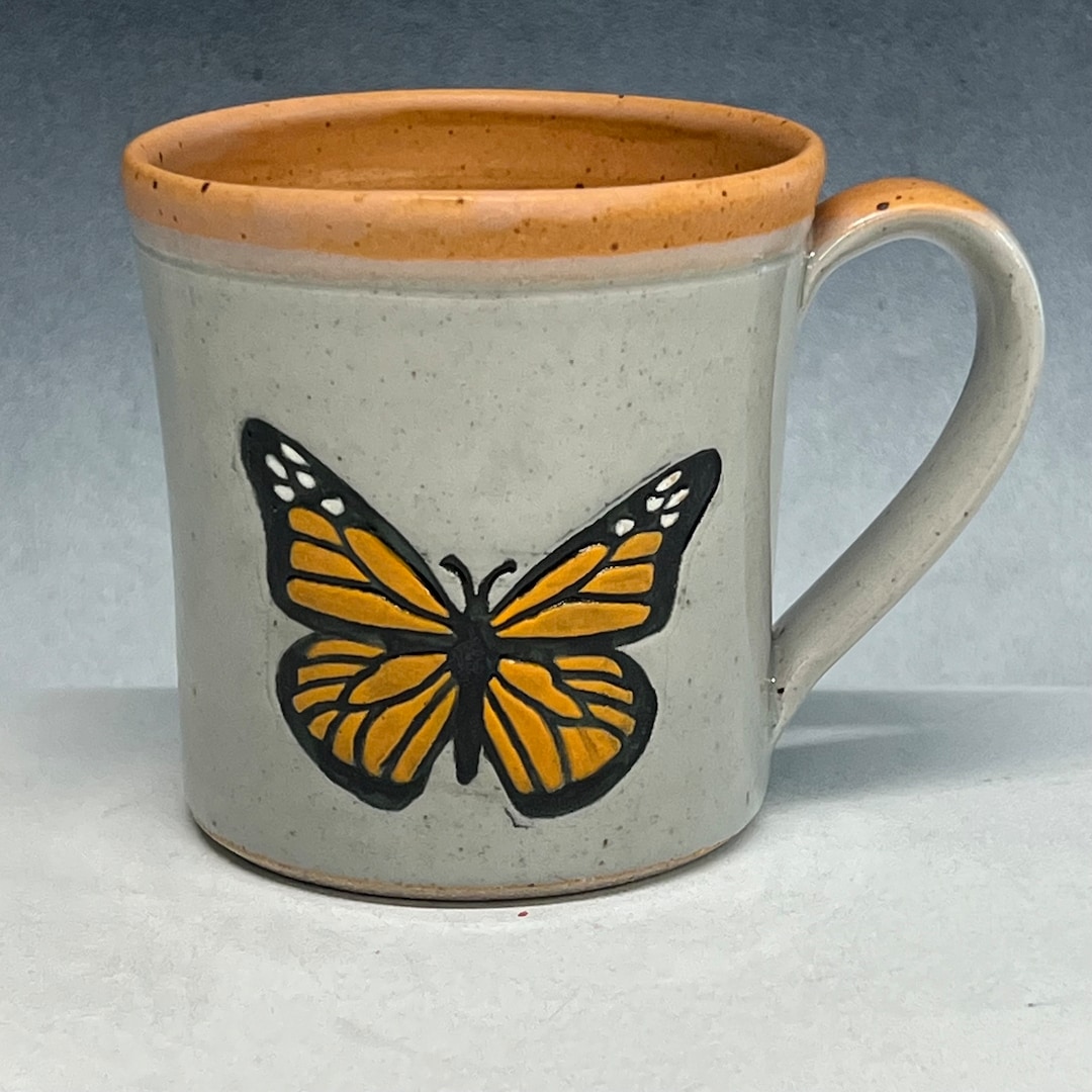 Butterfly Mug, Handmade Mug, Ceramic Mug, Stoneware, Housewarming Gift ...