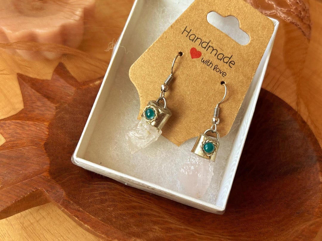 White Calcite Earrings - Etsy