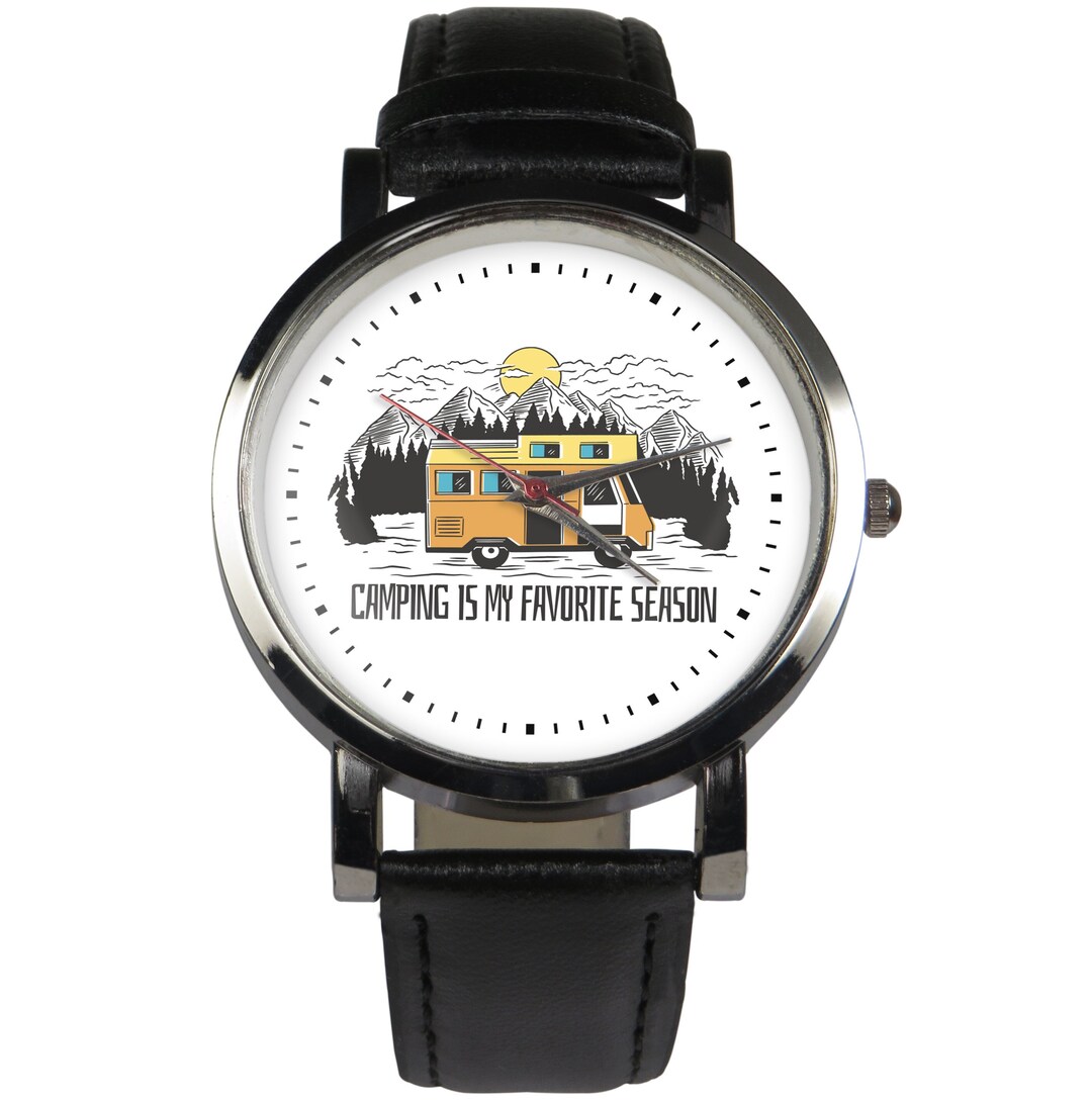 Camper Van Watch: Camping is My Favorite Season, Leather Strap - Etsy