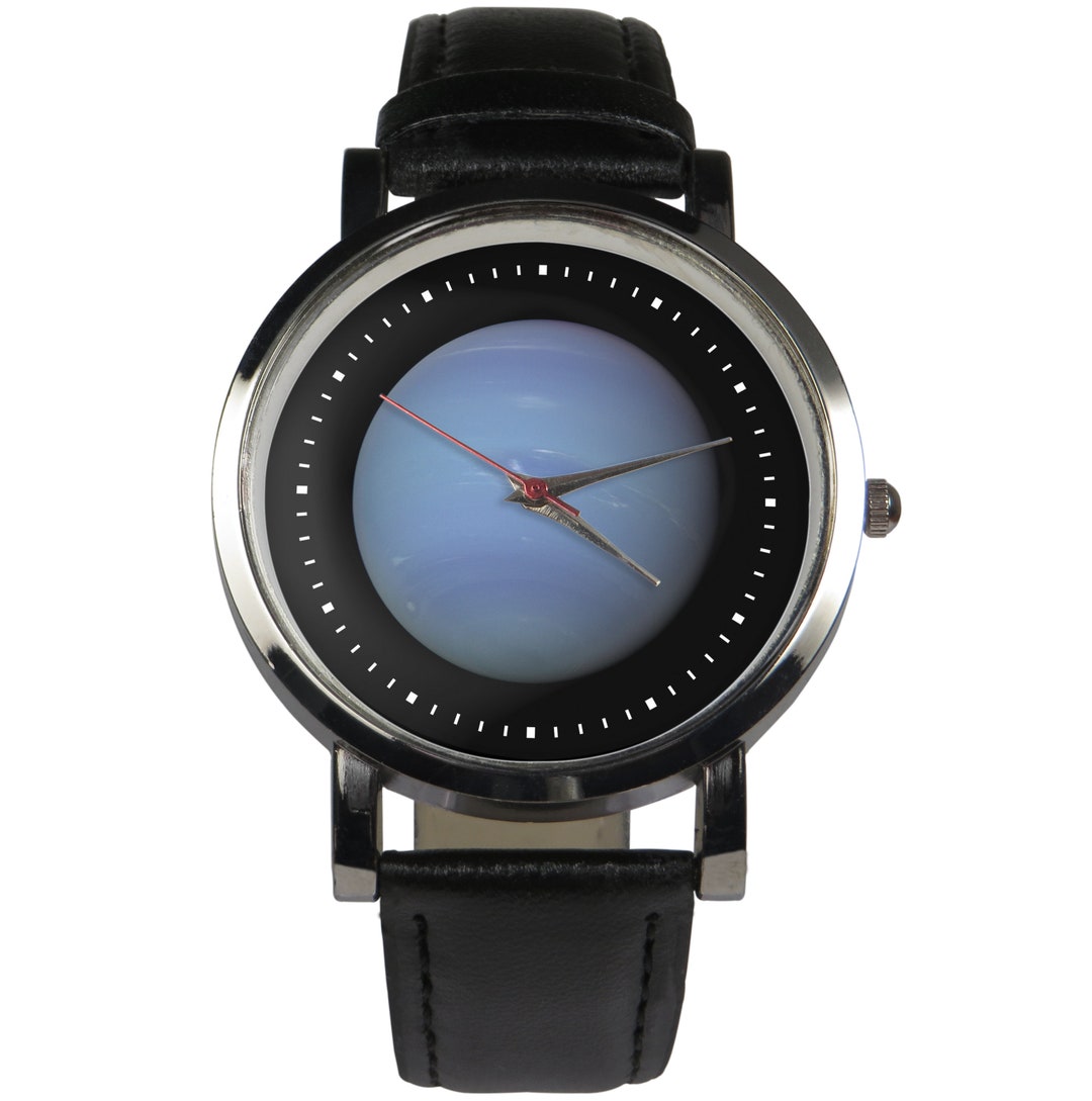 Neptune, Planet Wristwatch Design. Black or Brown Strap - Etsy