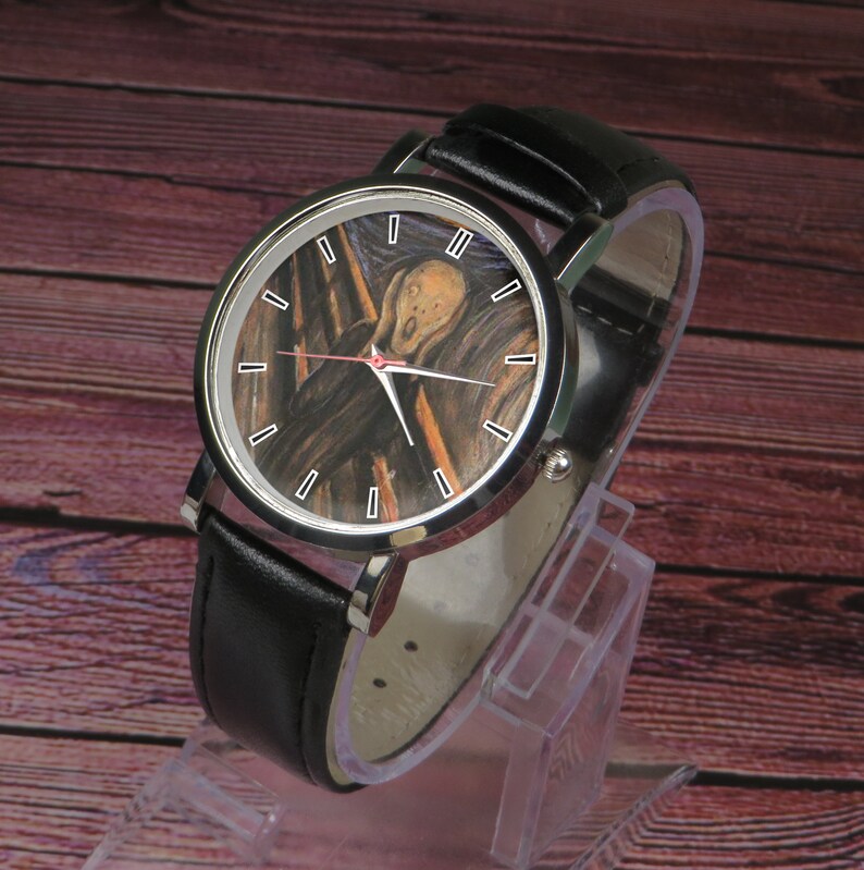 The Scream by Edvard Munch Painting Wristwatch Design. Black - Etsy UK