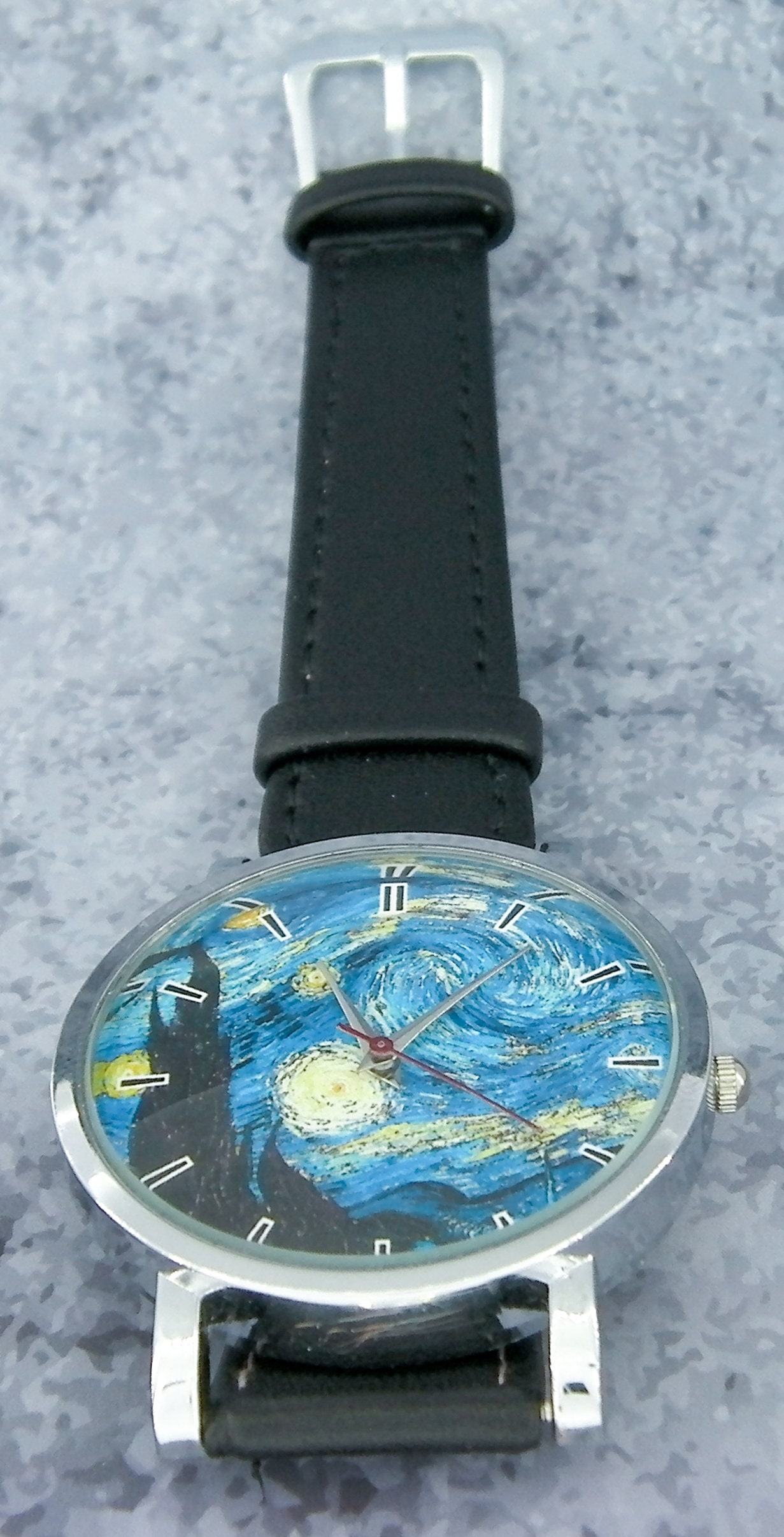 The Starry Night Wristwatch. Minimalist/understated Design. Black or ...