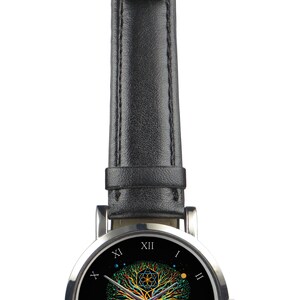 Sacred Geometry Tree of Life Wristwatch Design, Choice of Black/brown ...