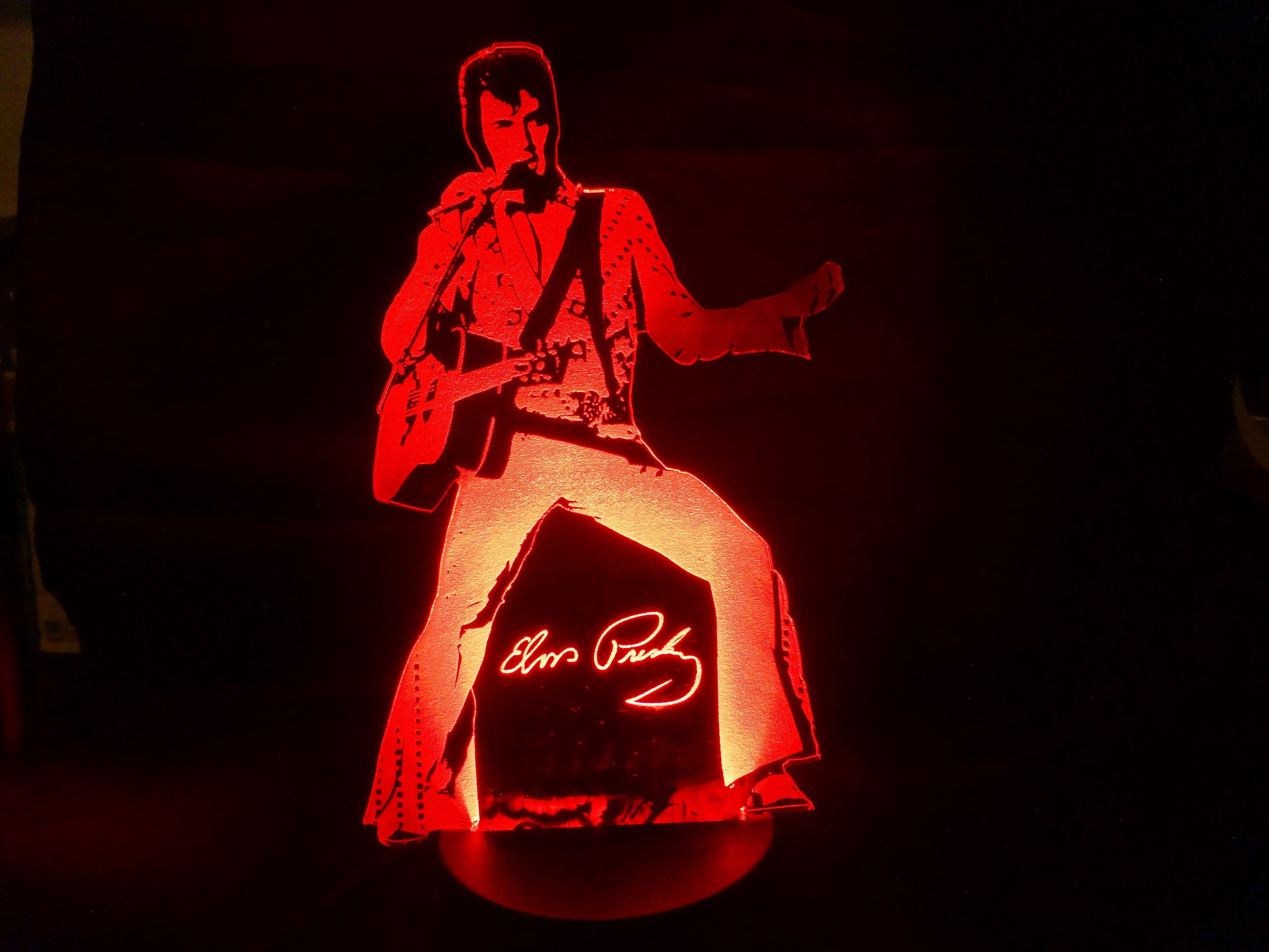 Elvis Presley 70's 3D Acrylic Engraved LED Lamp - Etsy UK