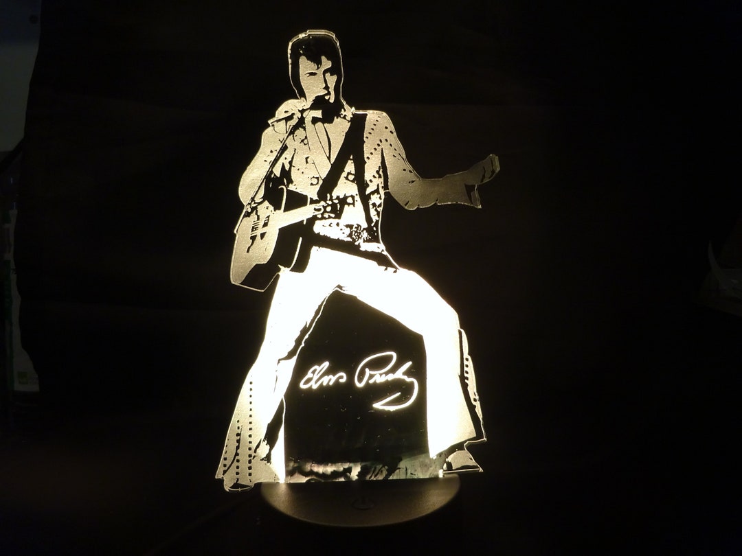 Elvis Presley 70's 3D Acrylic Engraved LED Lamp - Etsy UK