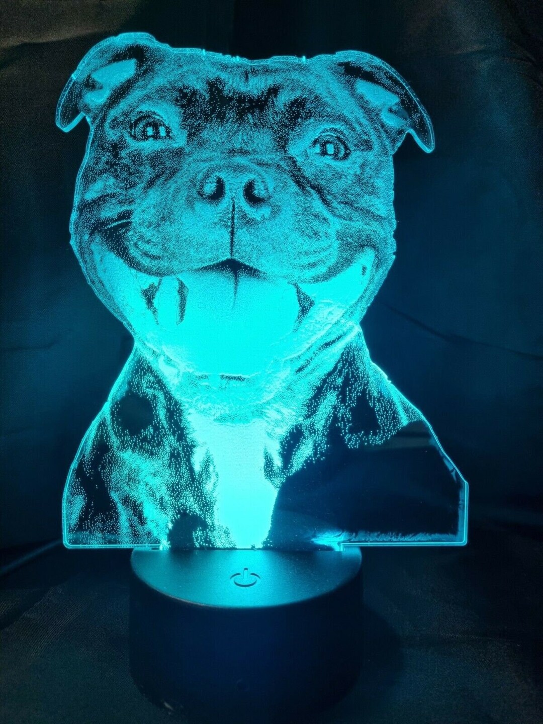 Personalized Staffordshire Terrier Staffy Acrylic LED Lamp Gift - Etsy UK