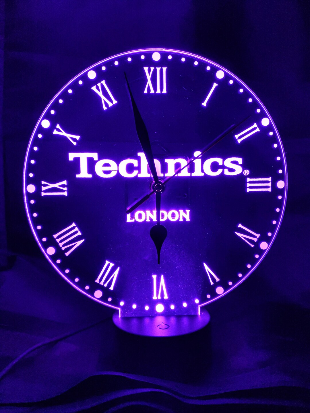 Technics Clock LED Sign Neon Sign Colour Changing 3D Effect - Etsy
