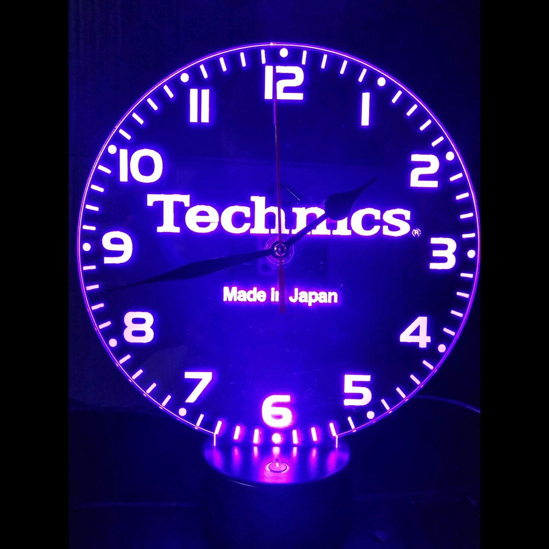 Technics Clock Japan LED Sign Neon Sign Colour Changing 3D Effect - Etsy UK