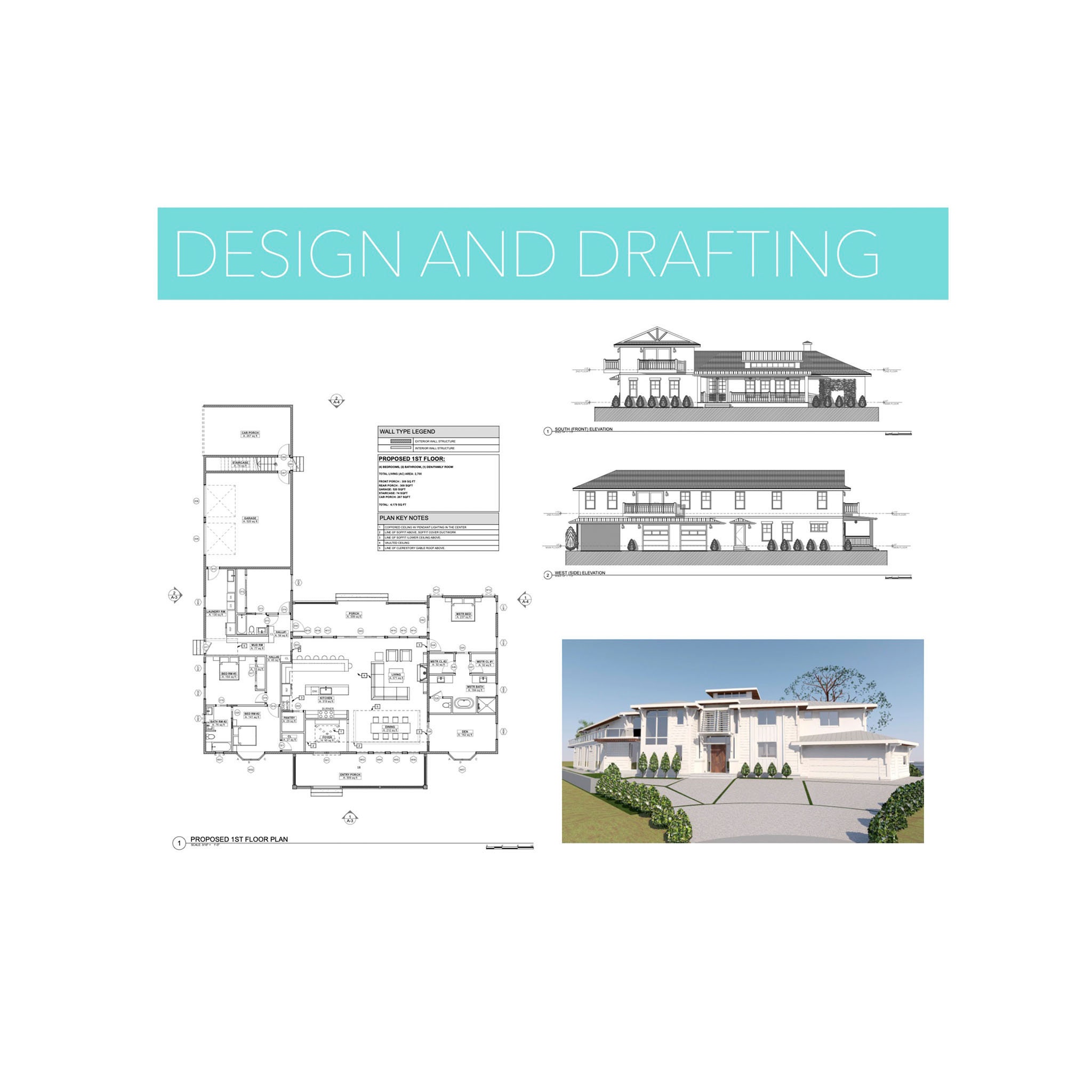 Custom Architectural Drafting and Design Services, New Build ...