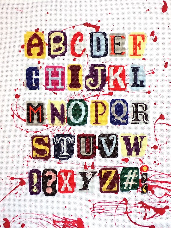 Ransom Note Magazine Letter Cut Out Font Sampler Type for - Etsy