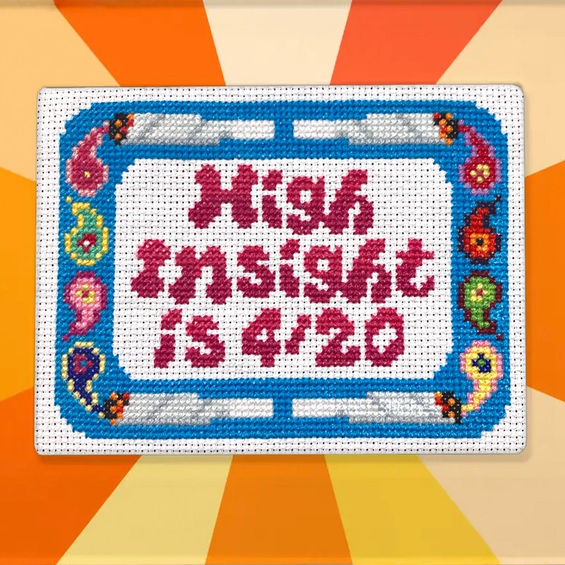 Weed Cross Stitch - Etsy