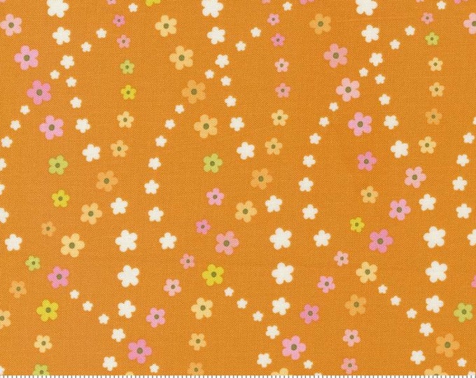 Moda "flower Power" Lazy Daisy Stripes Floral Clementine (33716-14) by ...